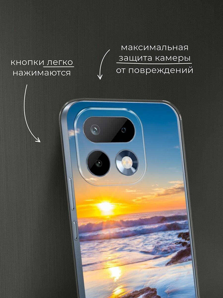 Силиконовый чехол на Realme 16 Pro / Реалме 16 Про с принтом Восход 6 — фото 1