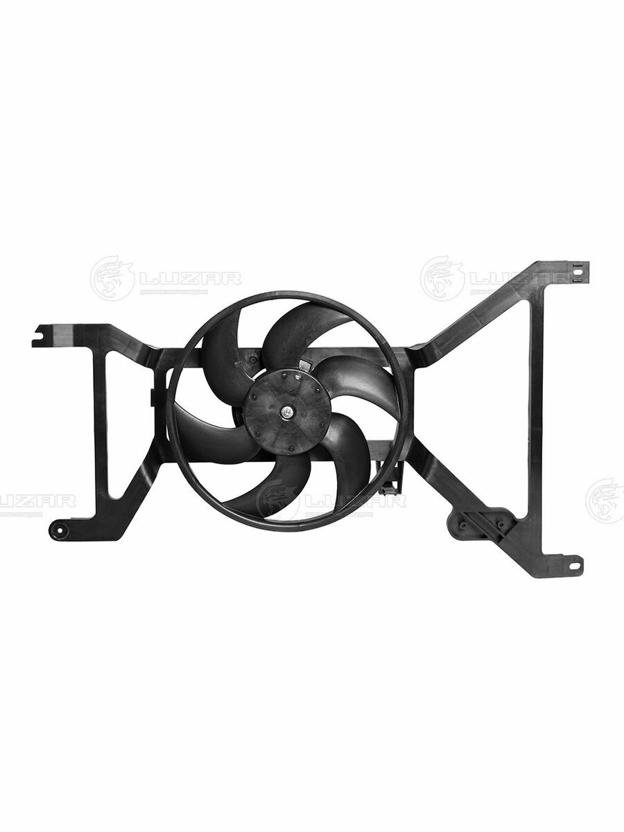 Электровентилятор охлаждения (с кожухом, АТ) LUZAR LFK09198 для а/м Лада Largus, Renault Logan / Рено