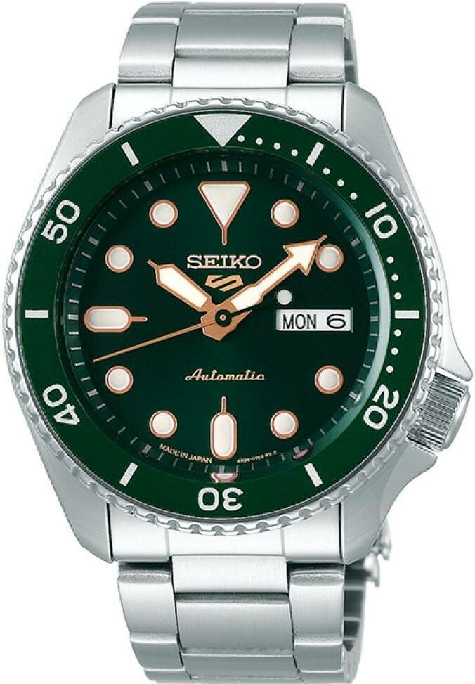 Наручные часы SEIKO, зеленый, серебряный — фото 1
