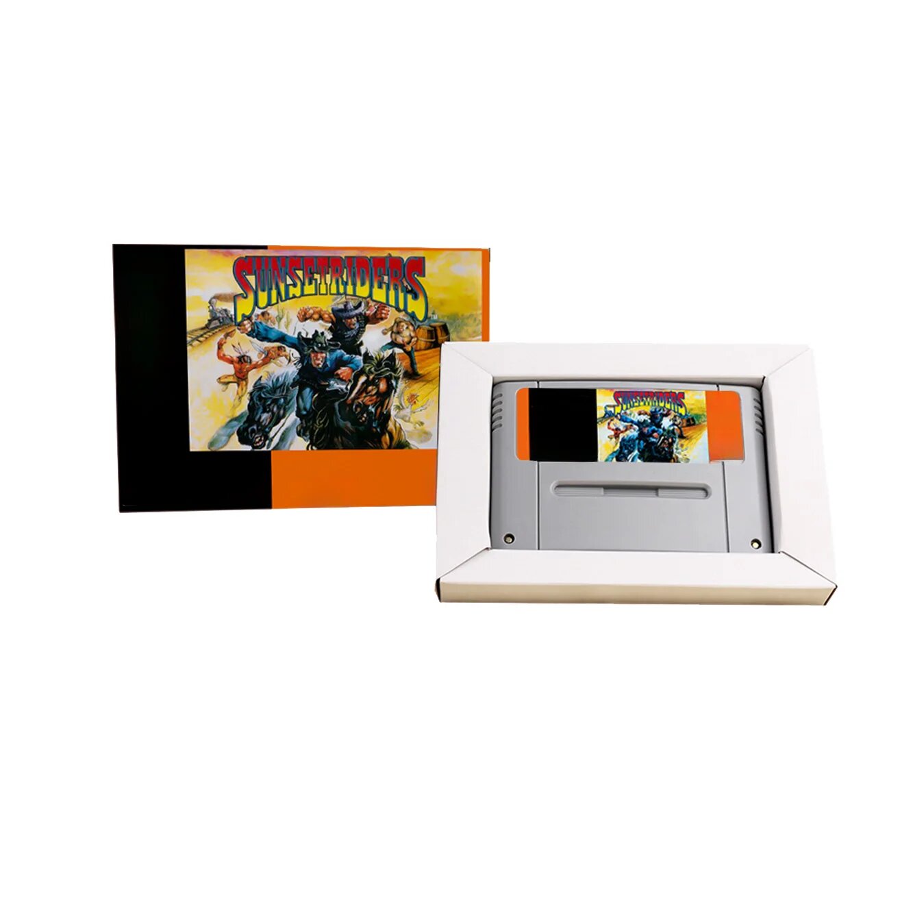 Игра Sunset Riders для SNES CSUOFAT 16 бит EUR game with box
