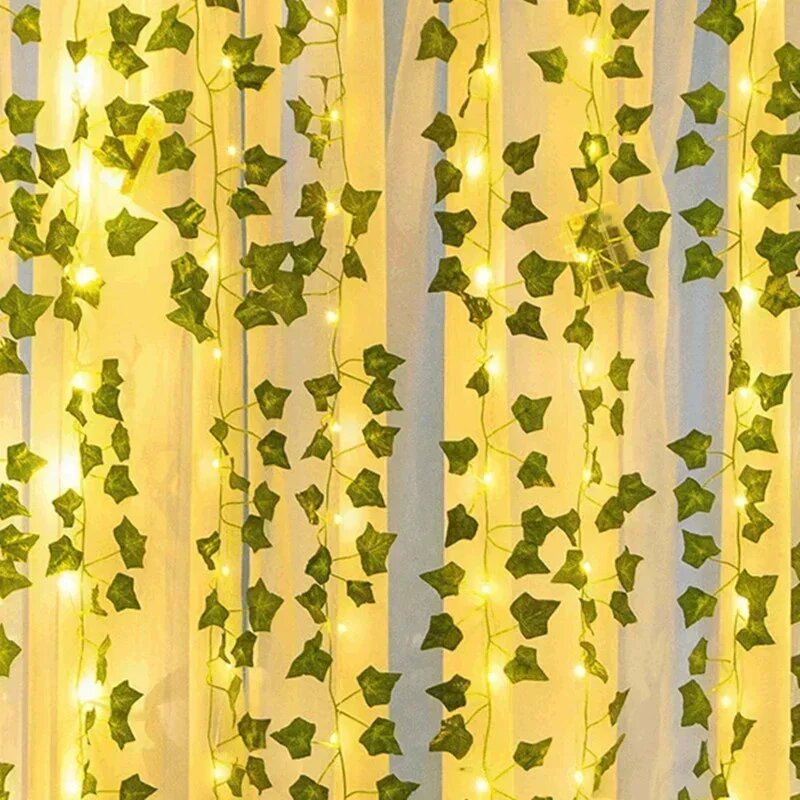 Гирлянда искусственная с лианой и LED светом 5M 50LED-Battery
