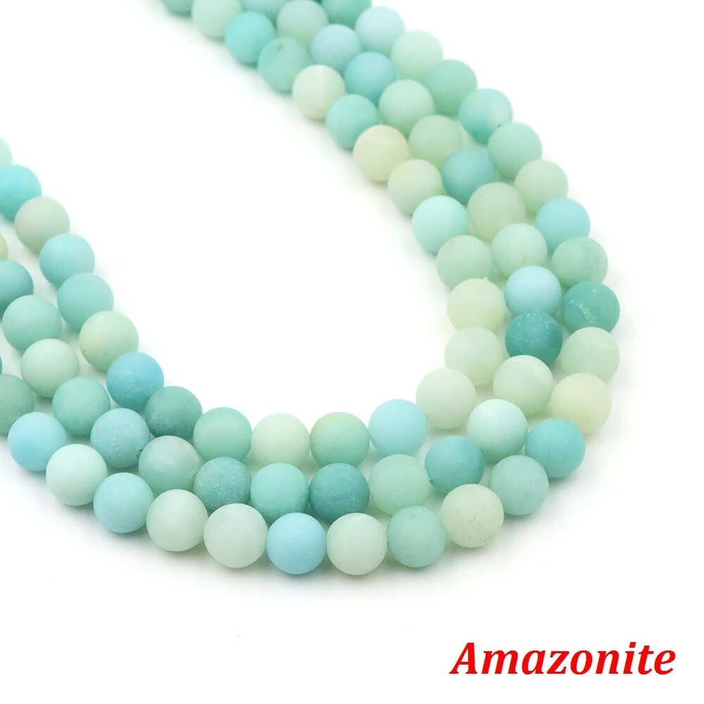 Бусины Amazonite матовые, 6 мм, 59-61 шт