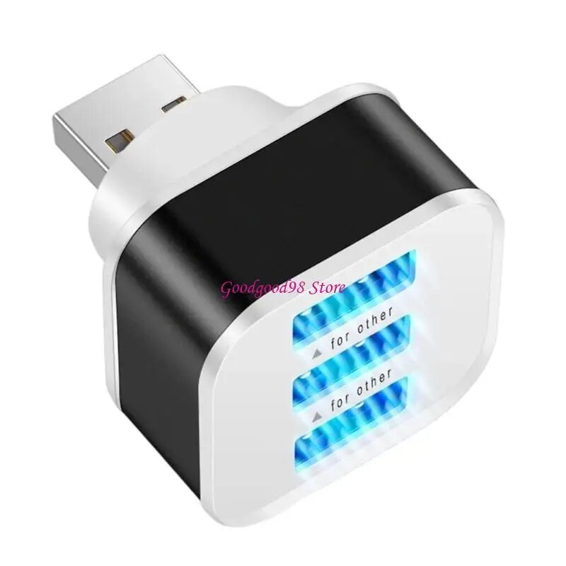 USB 2.0 разветвитель 3 порта, черный