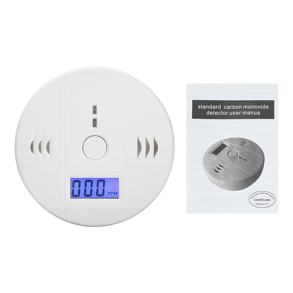 Высокочувствительный датчик CO с сиреной 85 дБ, портативный бытовой детектор угарного газа, монитор качества воздуха