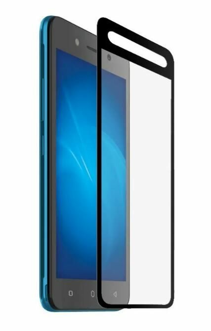 Защитное стекло DF для Itel A17 (Черная рамка)