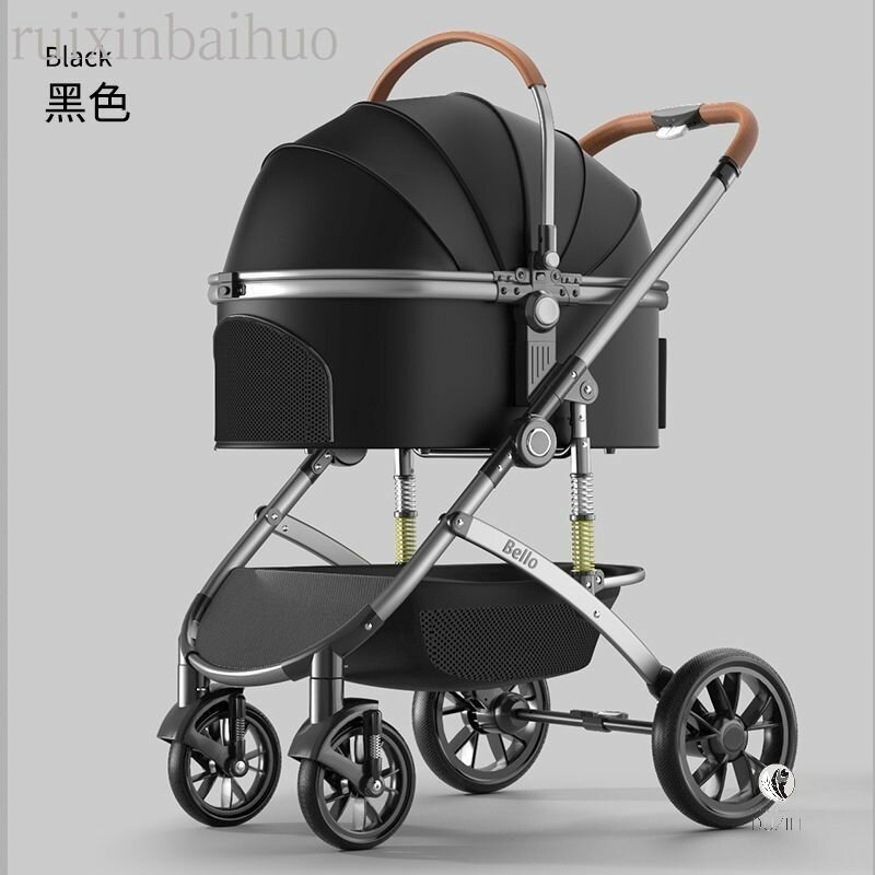 Bello - высококачественный алюминиевый сплав, коляска для кошек, собак, домашних животных, улучшенная амортизация, поворотные передние колеса, съемная и складная, максимальная грузоподъемность 20 кг