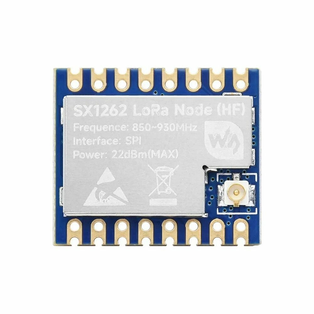 Waveshare Модуль Core1262HF LoRa Удаленная связь SX1262 Антиинтерференционный модуль микросхемы LoRa для диапазона ВЧ ниже ГГц