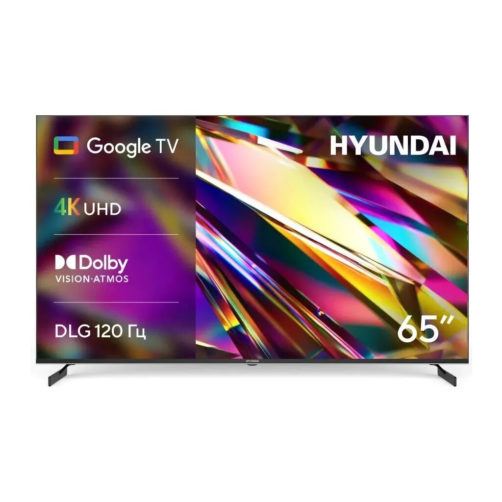65" Телевизор Hyundai H-LED65BU7011 4K Ultra HD, смарт ТВ, Google TV, черный