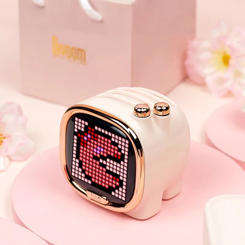 Розовый беспроводной мини-динамик Divoom DITOO-PLUS ZOOE
