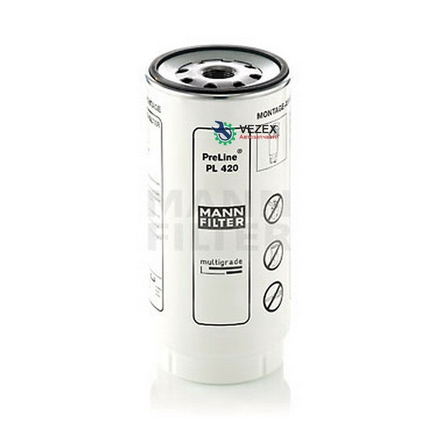 MANN-FILTER PL420X фильтр топливный ! сепаратор 1-14UNS h230 D108 \DAF CF75/85 XF95/105/MAN