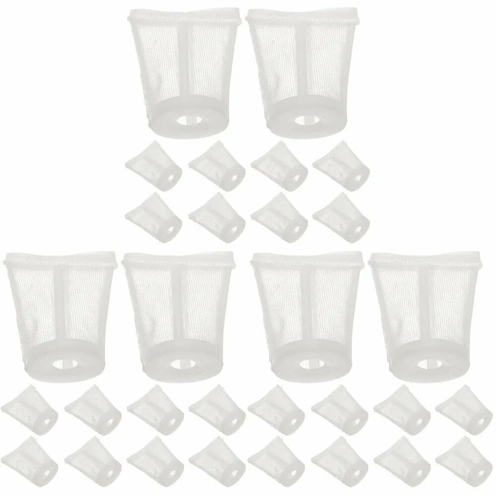 Белые пластиковые фильтры с нейлоновой сеткой для распылителя краски, 30 штук, предназначенные для краскопультов