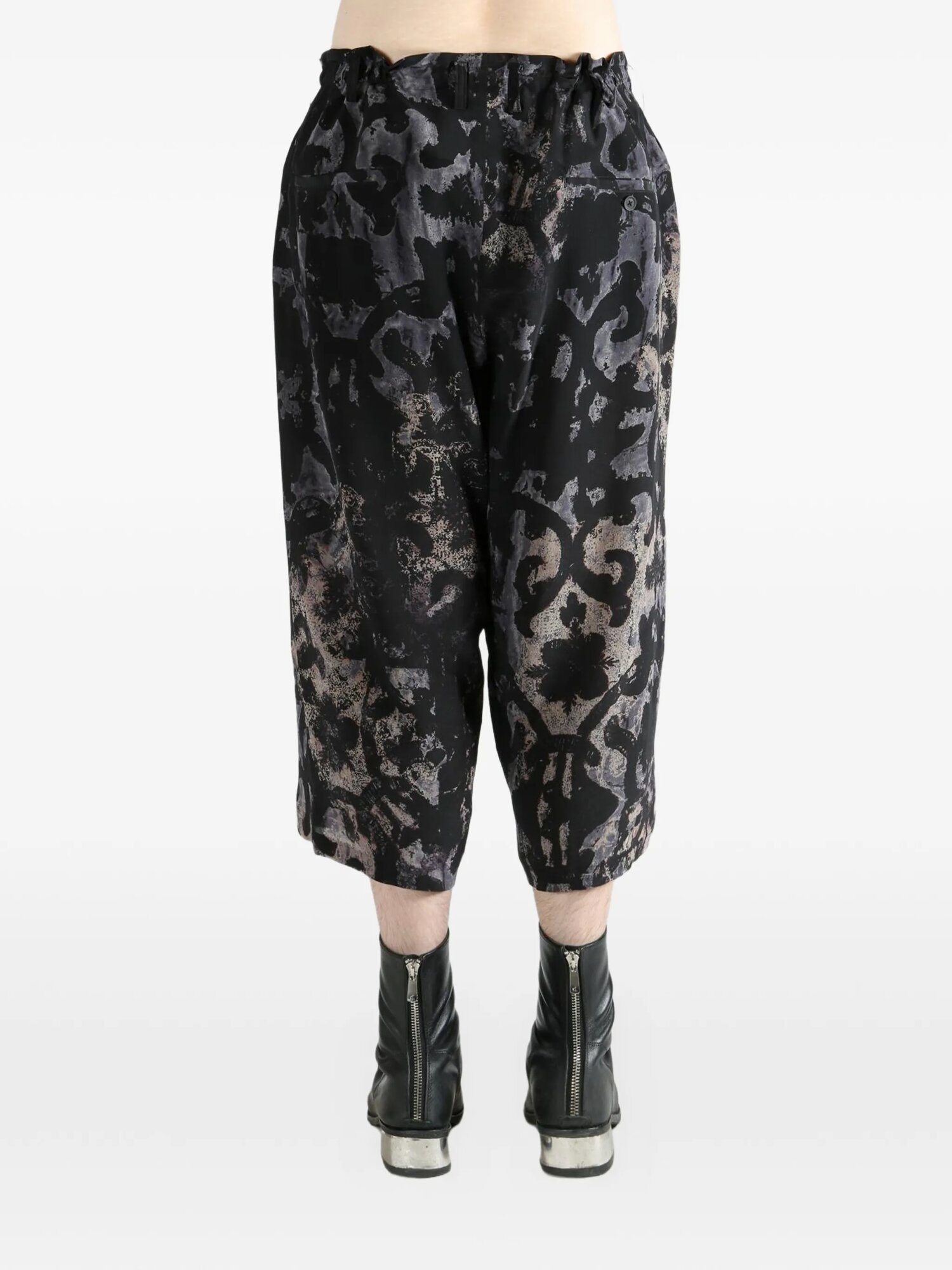 Брюки Yohji Yamamoto Patterned trousers, размер 50, black/black — фото 1