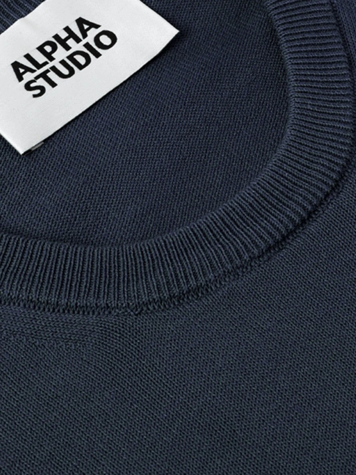 Свитер Alpha Studio Crew neck sweater, размер 50, , blue — фото 1