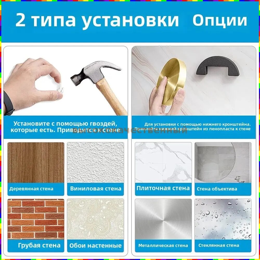 Настенные часы 120 см круглые цифровые бесшумные Hi-Tech золотистые часы-наклейка