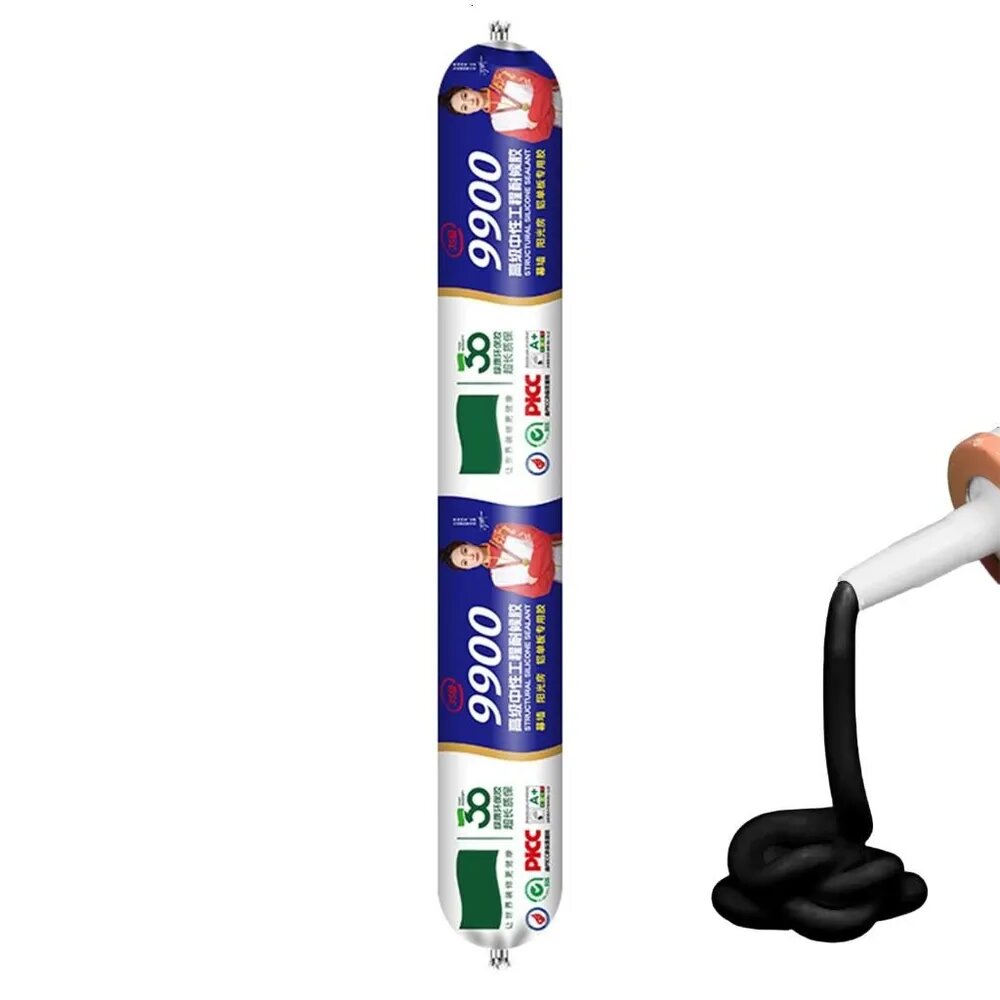 Универсальный черный силиконовый клей, Конструкционный, для наружных работ, картридж