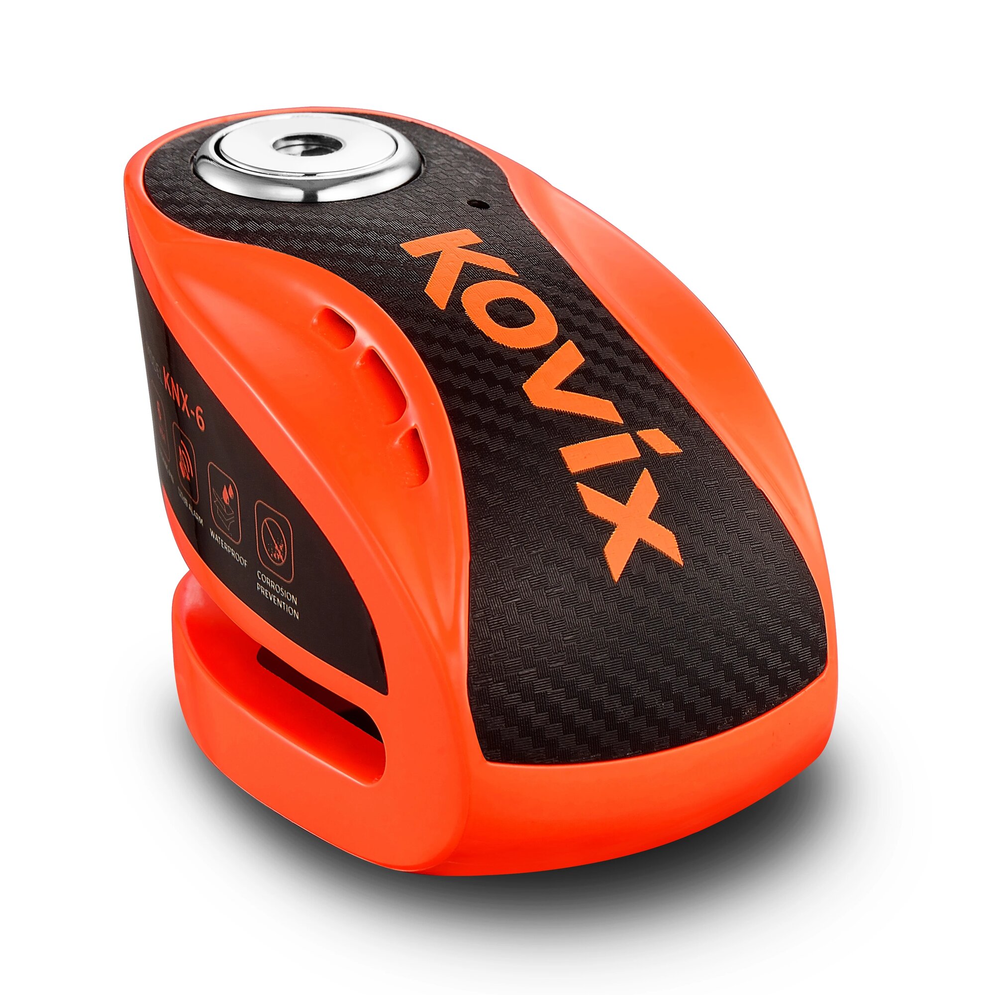 Дисковый замок Kovix с сигнализацией, оранжевый, 120 дБ, IP67