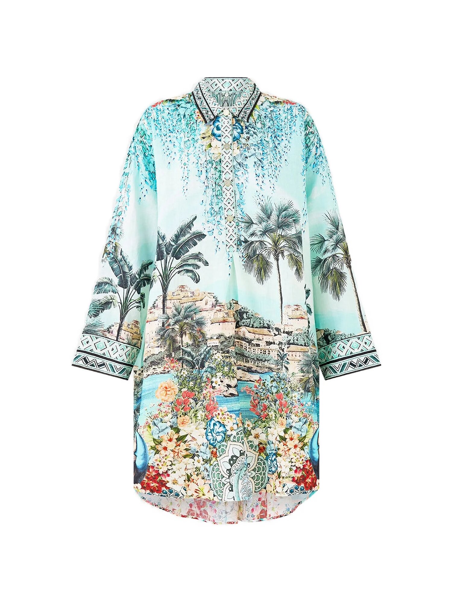Платье Printed shirt dress