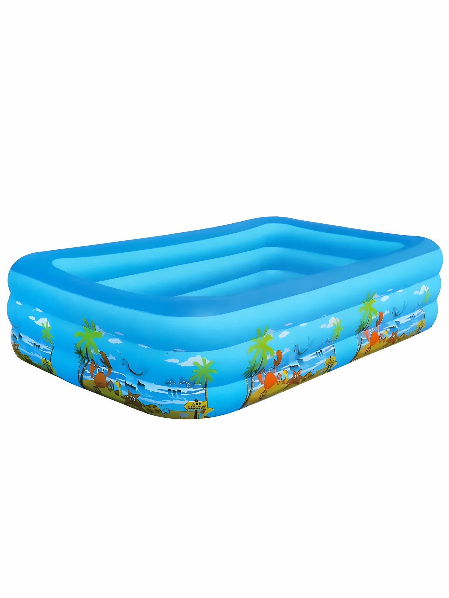 Бассейн надувной 262х175х60 см, D090022, 1700 л, синий