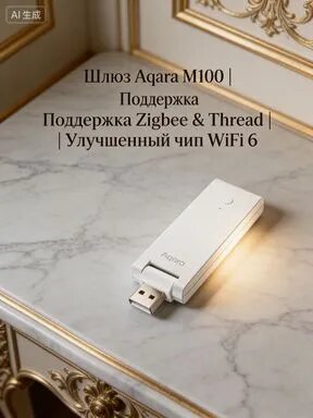 Обновленная версия E1 Умный шлюз Aqara M100 с поддержкой Matter для подключения к Apple HomeKit Модель: ZHWG25LM