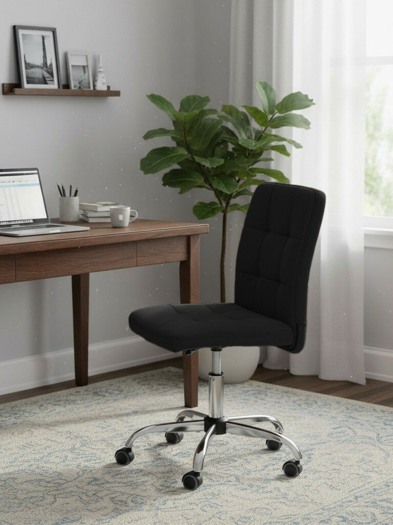 Кресло компьютерное TetChair, обивка велюр черное, регулировка высоты, максимальная нагрузка 100 кг