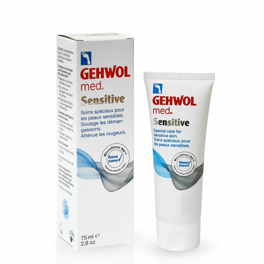Крем защитный для чувствительной кожи ног и стоп увлажняющий Геволь Gehwol Med Sensitive , 75 мл