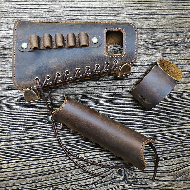 Чехол для рыбалки и охоты универсальный 98 ручной кожаный чехол 1 набор 3 шт.
