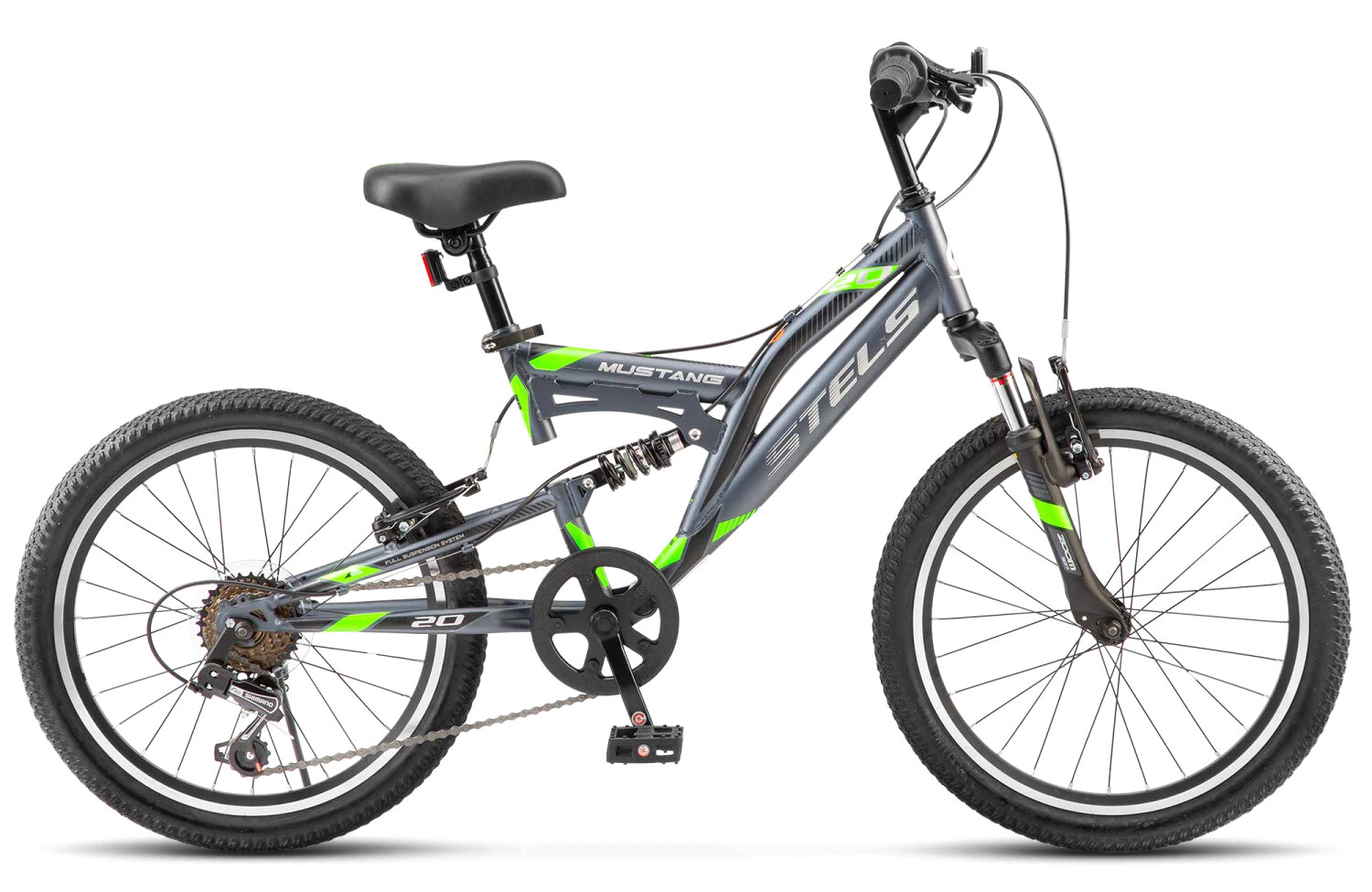 Детский велосипед Stels Mustang V 20, год 2025, цвет Серый