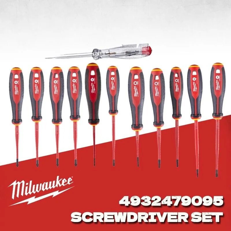 Milwaukee 4932479095 Набор из 12 отверток Tri-Lobe VDE