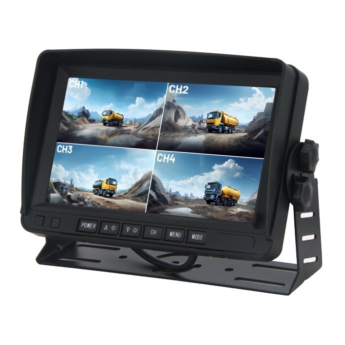 Автомобильный 7" ударопрочный AHD монитор с квадратором и BSD Proline AHD-7019FAI