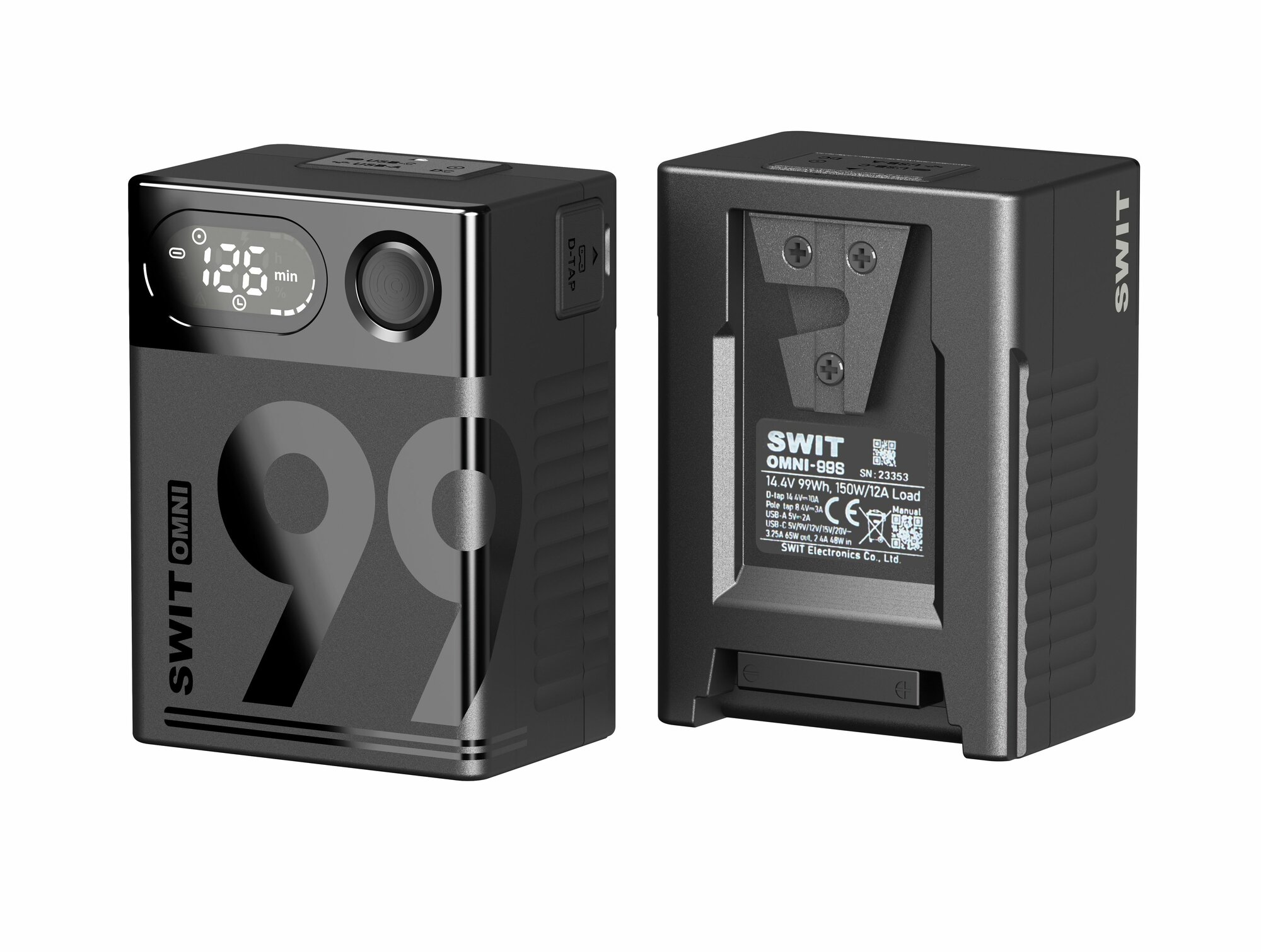SWIT OMNI-99S Аккумуляторная батарея OMNI-99S V-Mount Pocket 99 Втч разъемы D-Tap, USB-C, USB-A