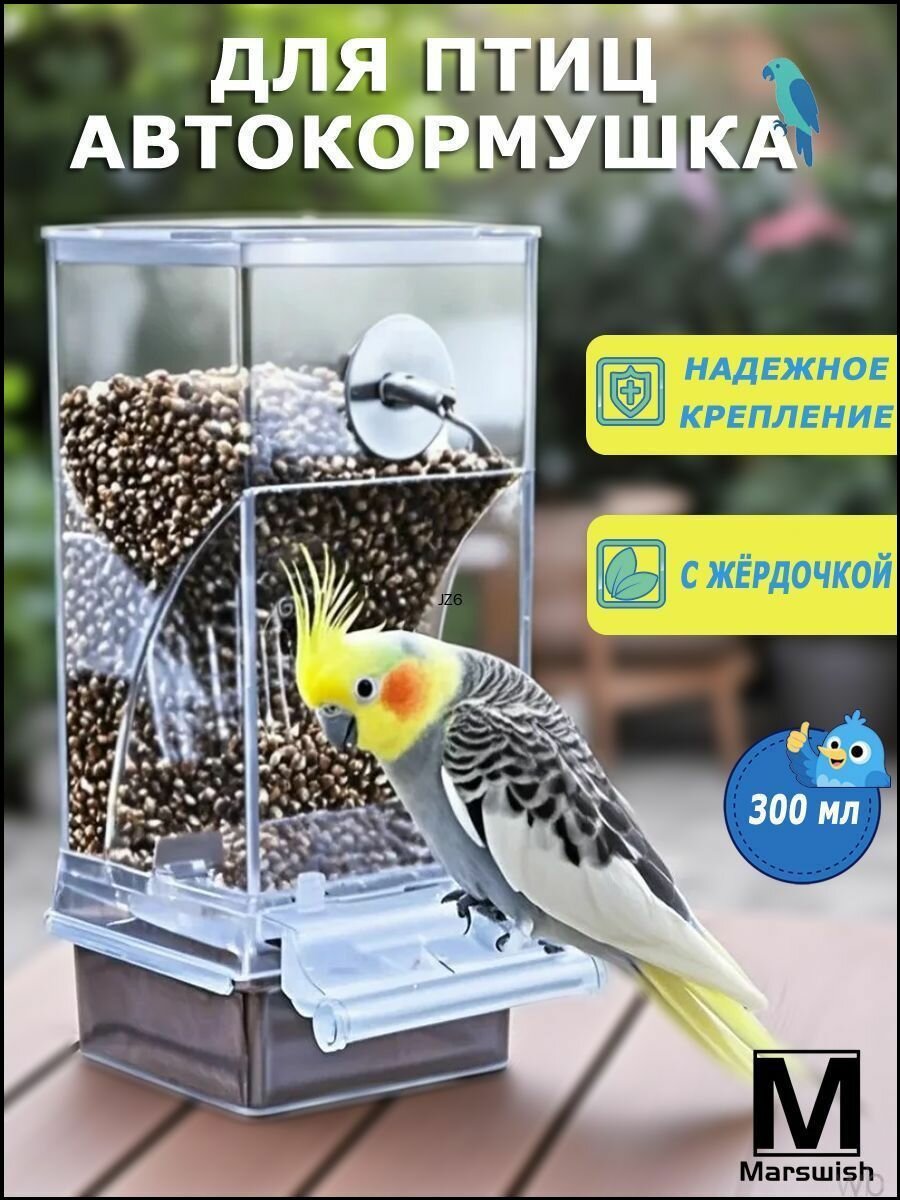 Кормушка для птиц, автоматическая, кормушка для попугаев