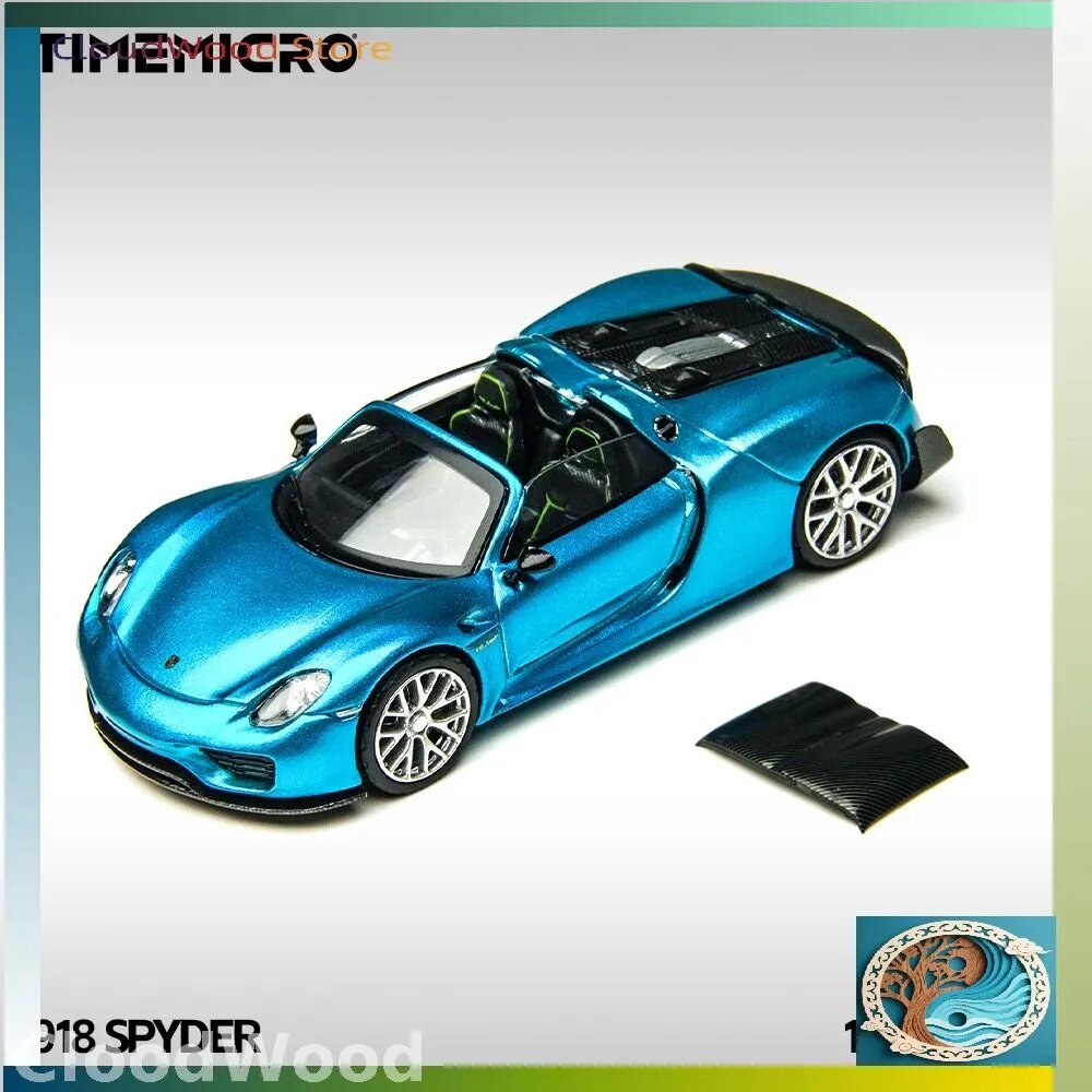 Коллекционная модель Porsche 918 Spyder от TimeMicro, премиум исполнение в масштабе 1:64 из сплава