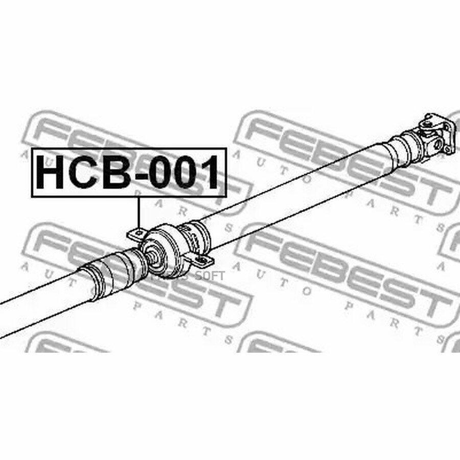FEBEST HCB-001 подшипник подвесной карданного вала (HONDA CR-V RD4/RD5/RD6/RD7/RD9 2001-2006) FEBEST