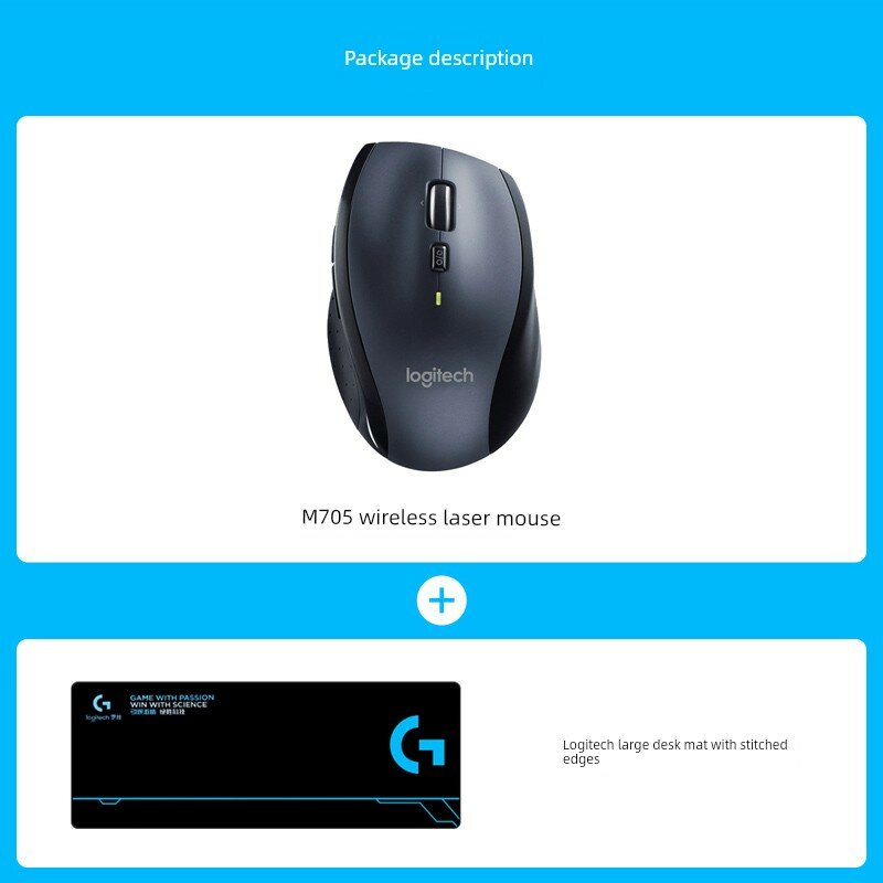 Беспроводная лазерная мышь Logitech M705, Unite 2.4G, двухрежимная, для домашнего компьютера, офиса, бизнеса, с