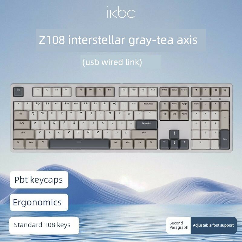 Механическая клавиатура IKBC, беспроводная и проводная, C87, переключатели Cherry, черные, красные, зеленые