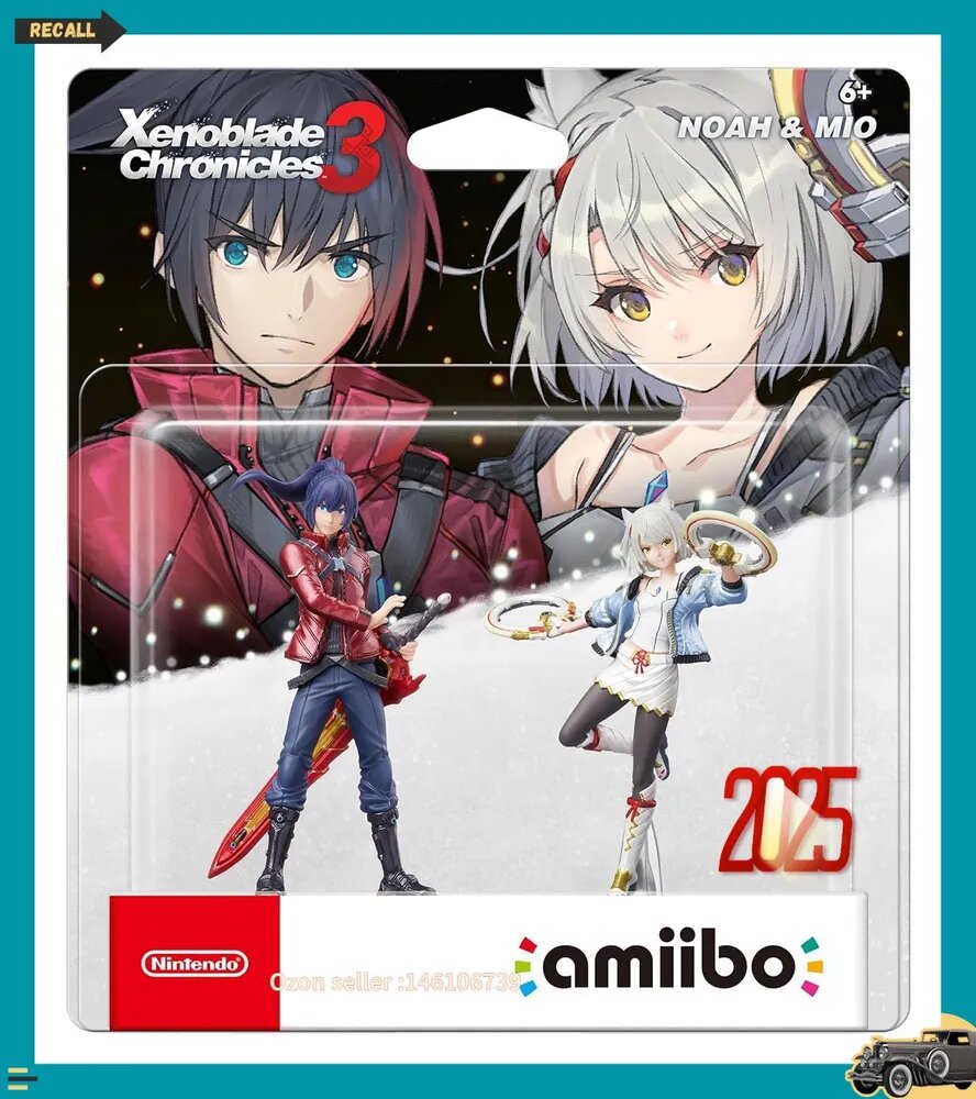 Фигурка Nintendo Amiibo Набор 2 в 1, Ной и Мио, Xenoblade Chronicles 3