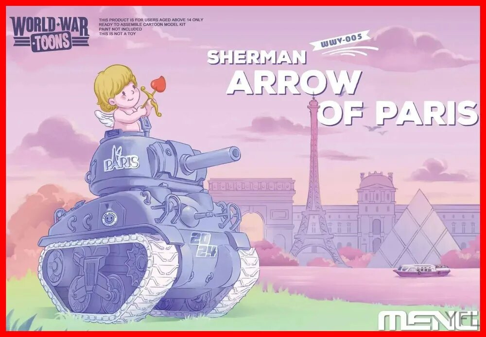 MENG WWV-005 Sherman Стрела Парижа Q Сборная модель, ABS пластик, 1:35
