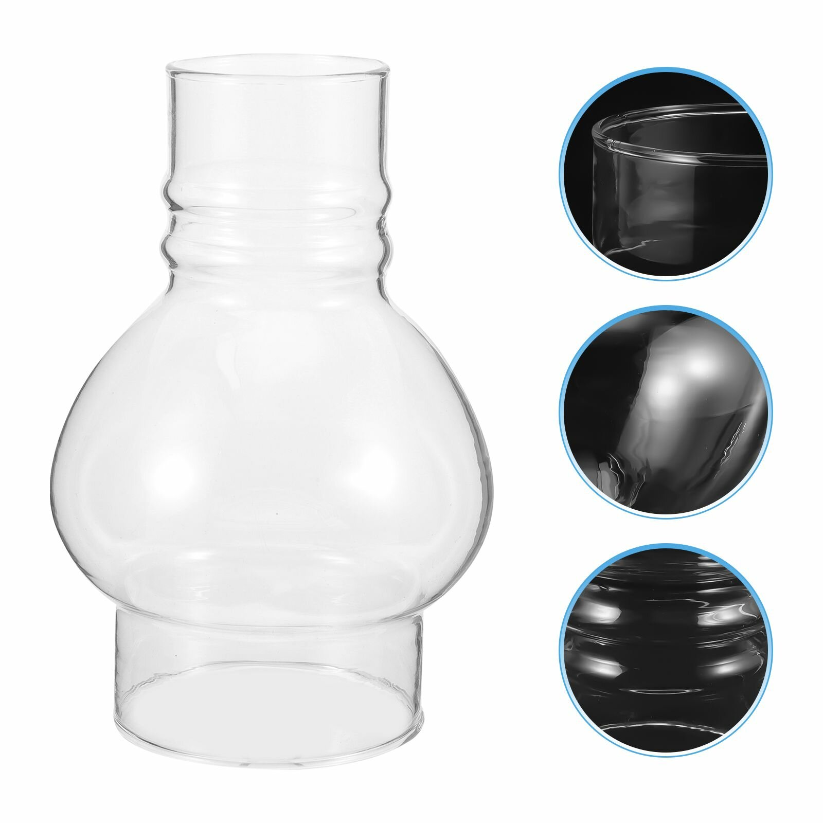 Стеклянный прозрачный плафон круглой формы для масляной лампы с высокой светопроницаемостью