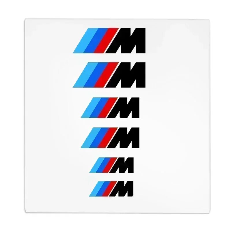 Набор из 6 наклеек на тормозные суппорты из ПЭТ для BMW M Power X1 X4 X3 X5 X6 Z3 Z4 G30 E36 E46 E39 E60 E53 E34 F10