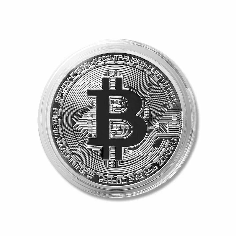 Коллекционная монета Bitcoin Silver 1Pcs
