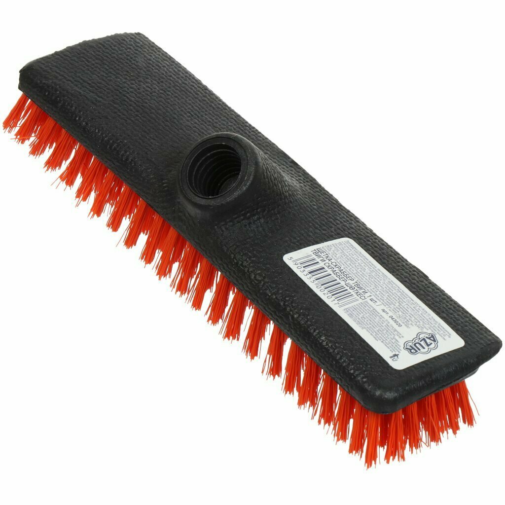 Щетка-шробер York для интенсивной очистки пола и керамогранита, жесткая щетина, полимерный материал, 24 см, артикул 043020