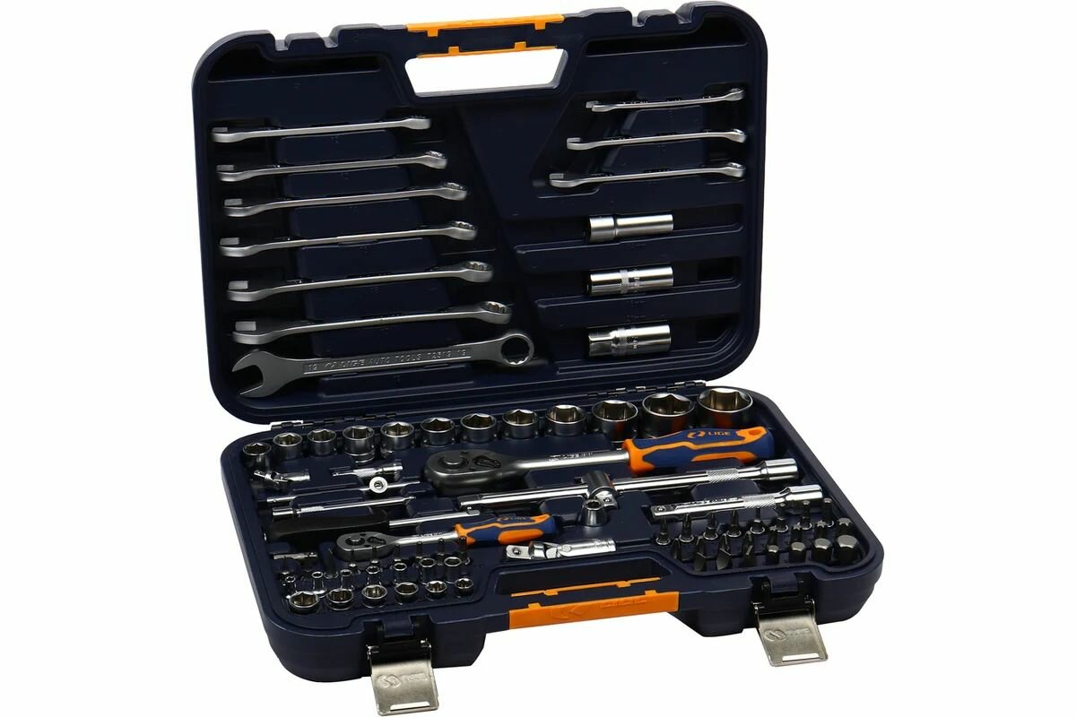 Набор торцевых головок 1/2" 1/4" 6-гранный 83пр. в кейсе LIGE LG-S1083