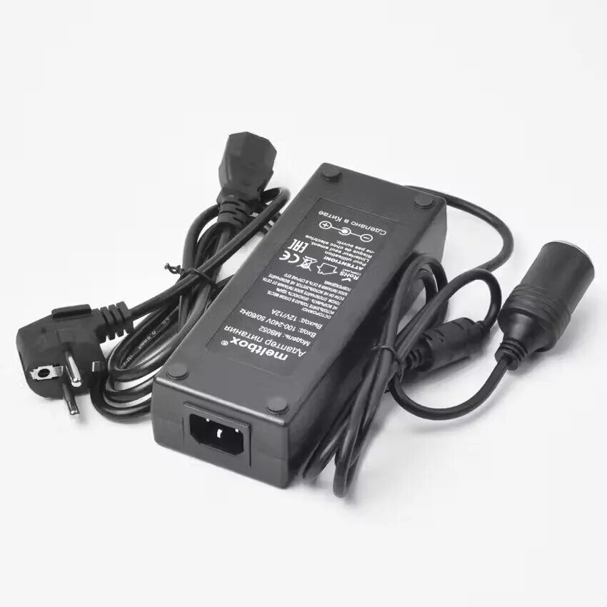 Сетевой адаптер 220V/12V 12A с гнездом прикуривателя инвертор для автомобильных компрессоров, пылесосов, насосов