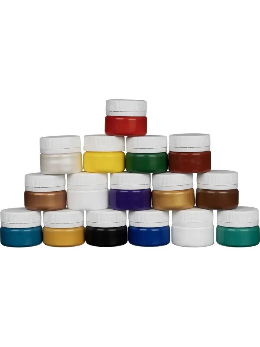 Профессиональная гуашь для творчества, 16 цветов