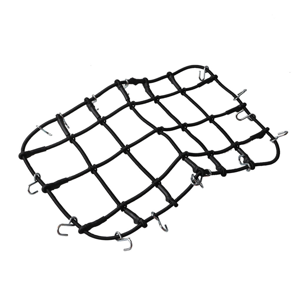 Черная Сетка Для Багажа, Эластичная, С Крючками, Размер 19.50X15.00X2.00 См, 1 Штука