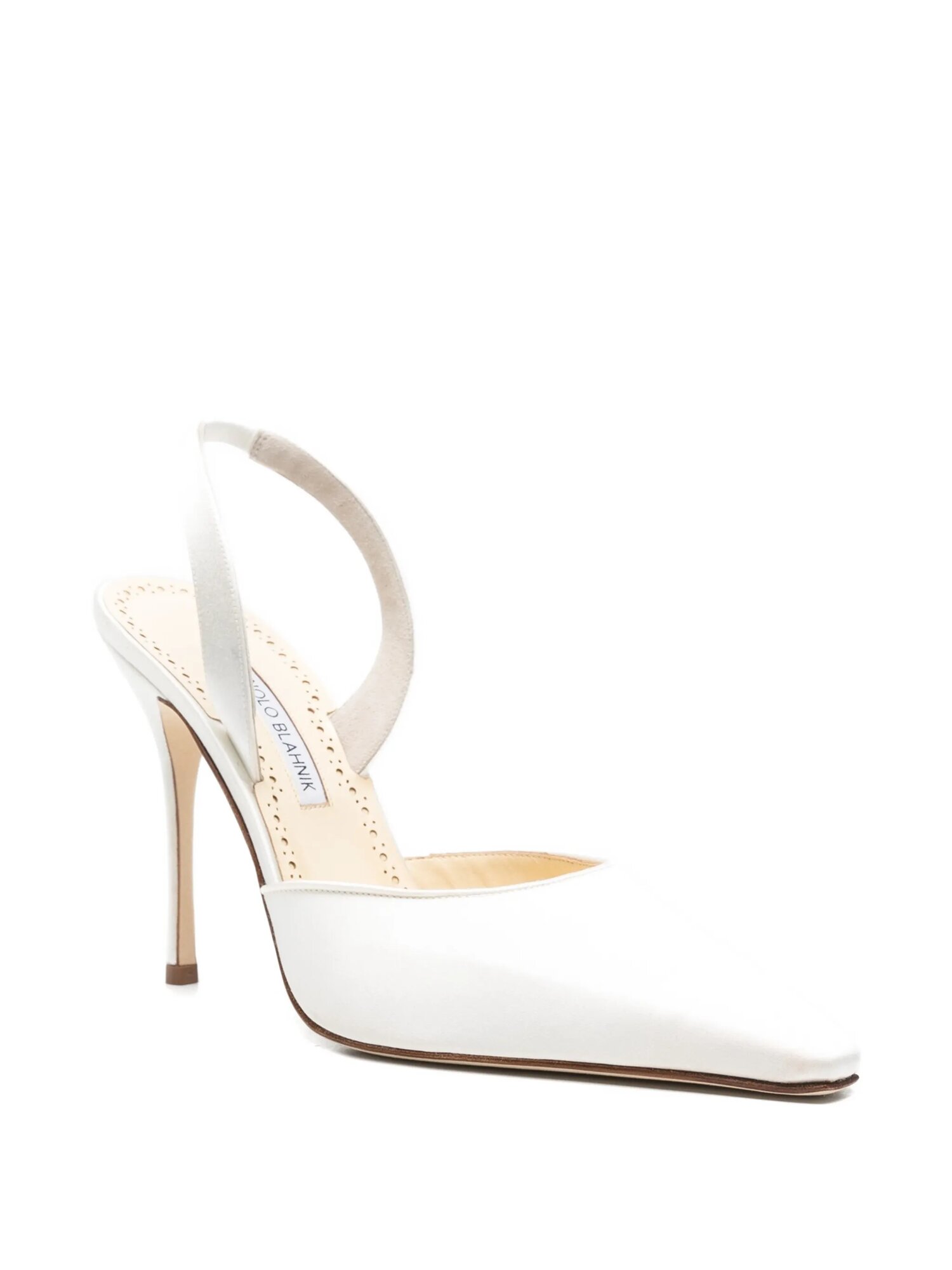 Туфли Manolo Blahnik Borelapla, размер 36, бежевый/белый — фото 1