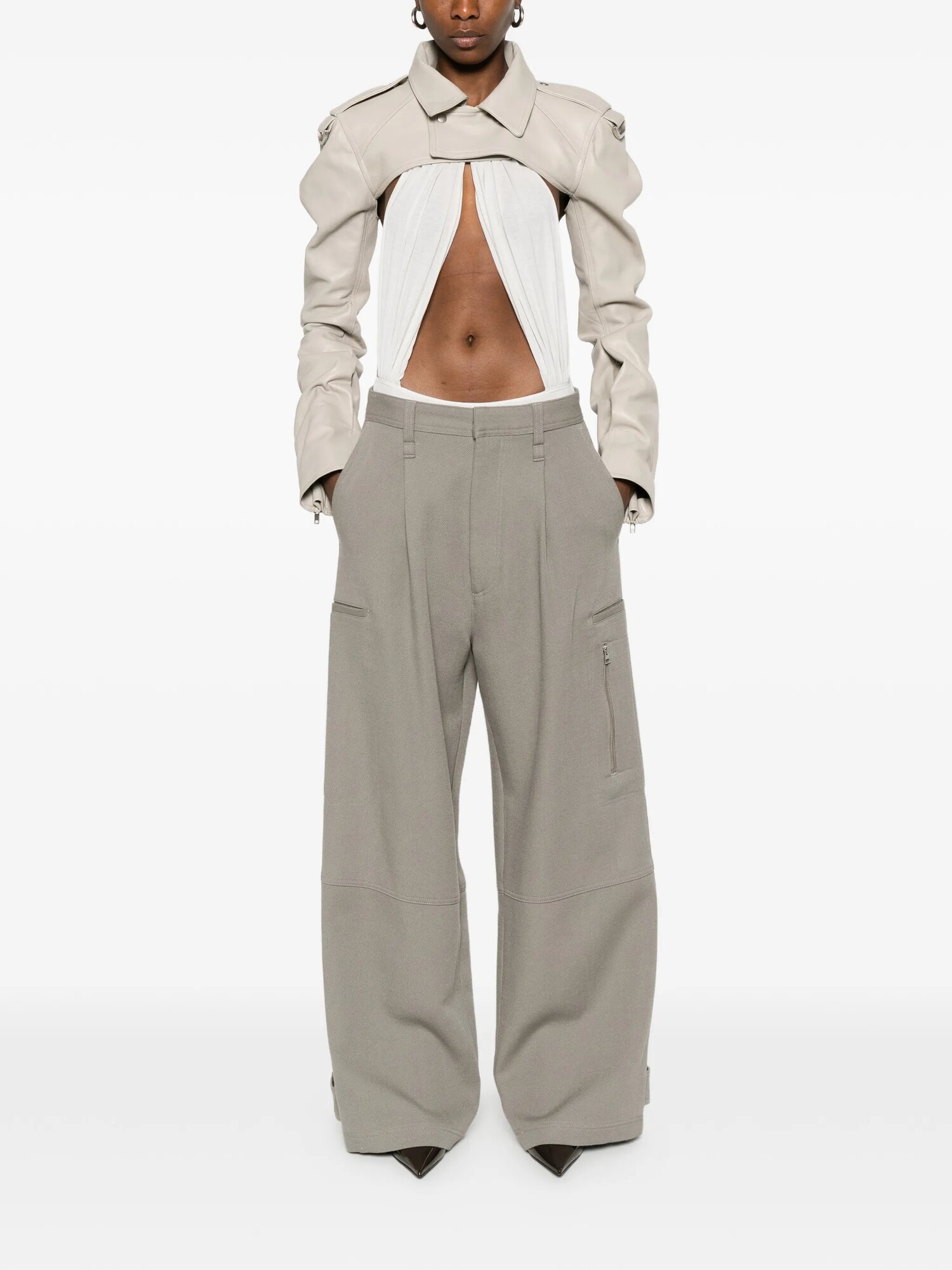 Комбинезон Rick Owens Miami, размер 42, бежевый/белый — фото 1