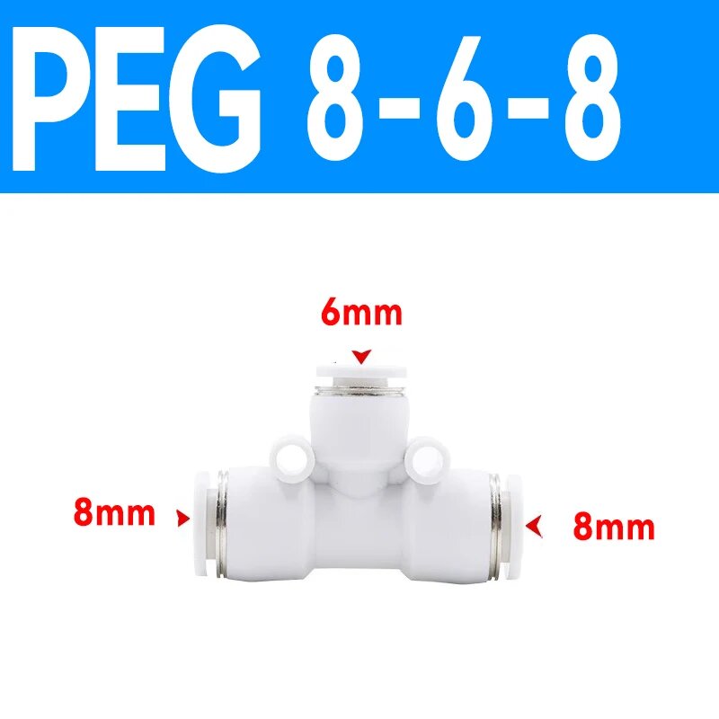 Тройник пневматический PEG 8-6-8