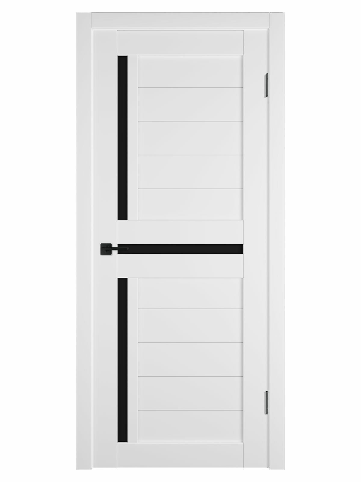 Дверь межкомнатная Некст 16 700*2000 Аляска (Лакобель чёрный)