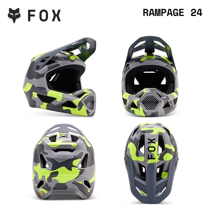 Шлем FOX RACING RAMPAGE 2026 с системой безопасности MIPS, легкий, вентилируемый, для L, 32210-463